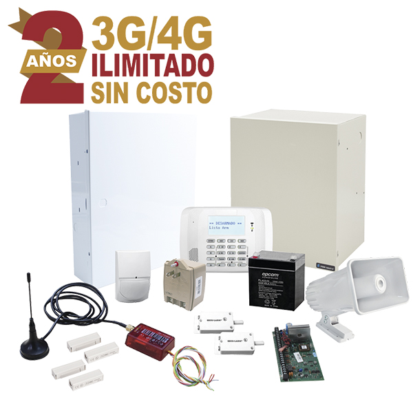 KIT de Alarma Honeywell con 2 AÑOS de Comunicación Ilimitada